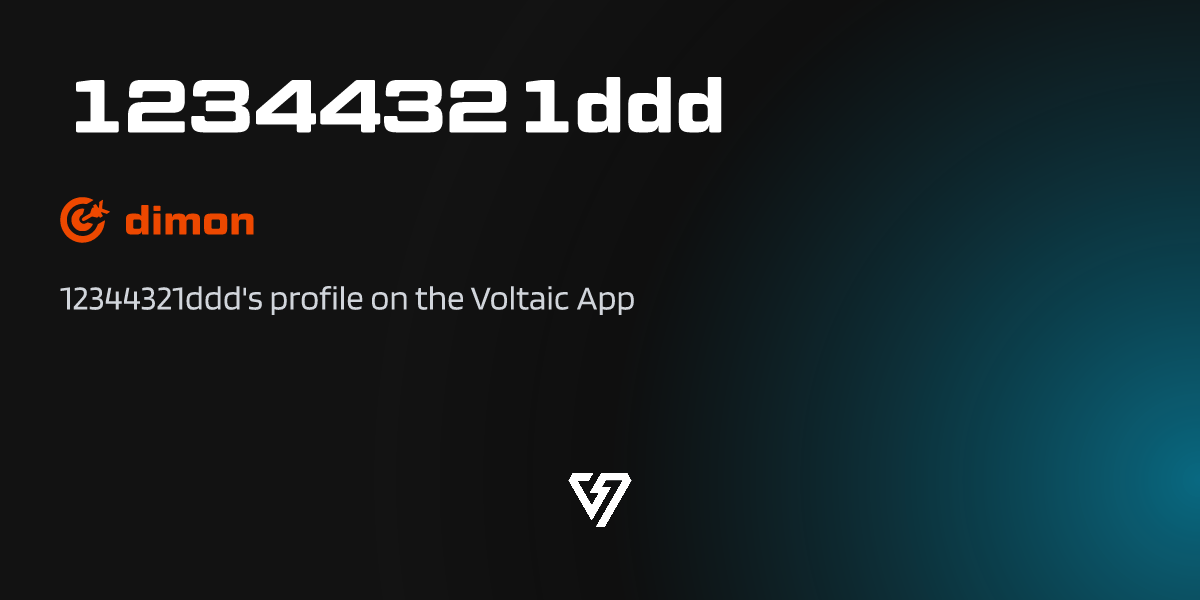 12344321ddd | Voltaic App